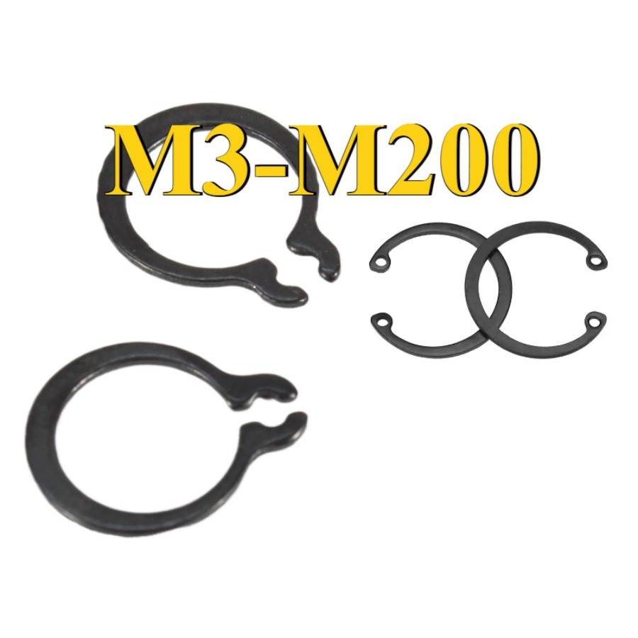 C-Clips Snap Ring Retaining Ring for Hole (Black)/Circlip Retaining ...