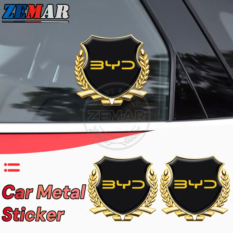 BYD Car 3D Metal Stickers Car Logo Side Window Side Door Badge Emblem ...