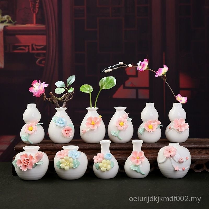 Pasu Seramik Cubit Tangan Mudah Hidroponik Pemegang Bunga Kecil ...