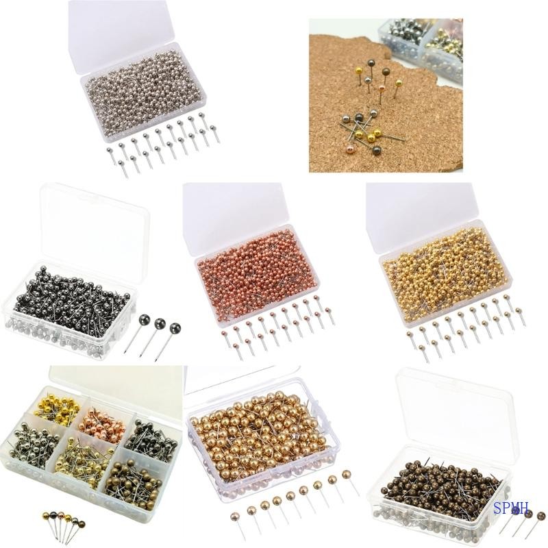 SUP Ball-shape Pushpin Metallic Map Pin Sewing Pins for Sewing Project ...