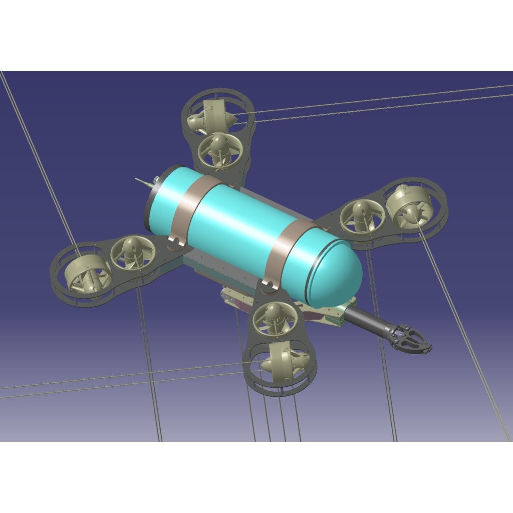 ROV STAR Robot Bawah Air 3D Model Digital Pelan Tindakan Pemodelan 3D ...