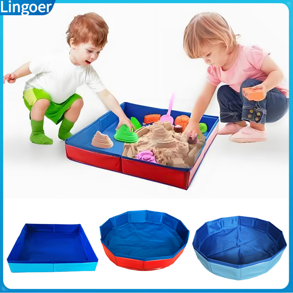 Lingoer| Sensory Pool for Children Camping Sand Tray Set Portable ...