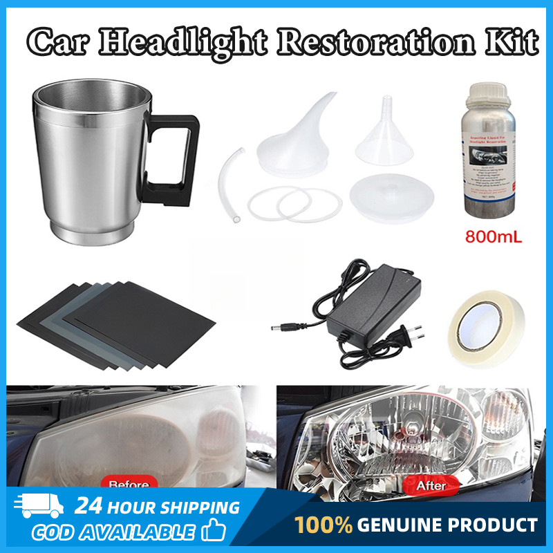 Car Headlamp Coating Set 800ML Headlight Restoration Polish Kit with ...