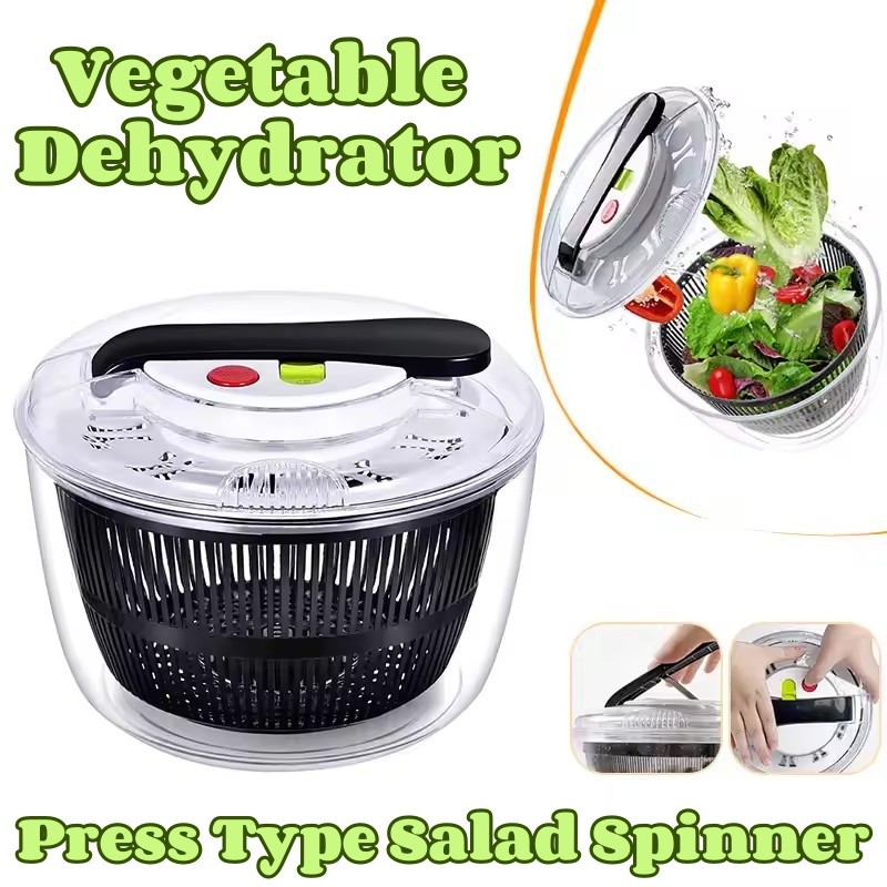 Pressing Type Vegetable Dehydrator Multifunctional Salad Spinner ...