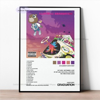 Album Music Kanye West Graduation Tracklist Poster Prints Canvas ...