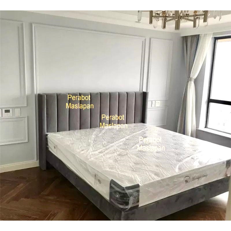 Harga Termurah Katil Kain Kelabu Divan Katil Single Super Single Queen ...