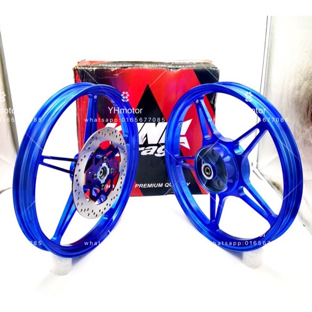 KINGDRAG FG510 SPOT RIM Y15zr BLUE+bearing depan dan belakang +disc ...
