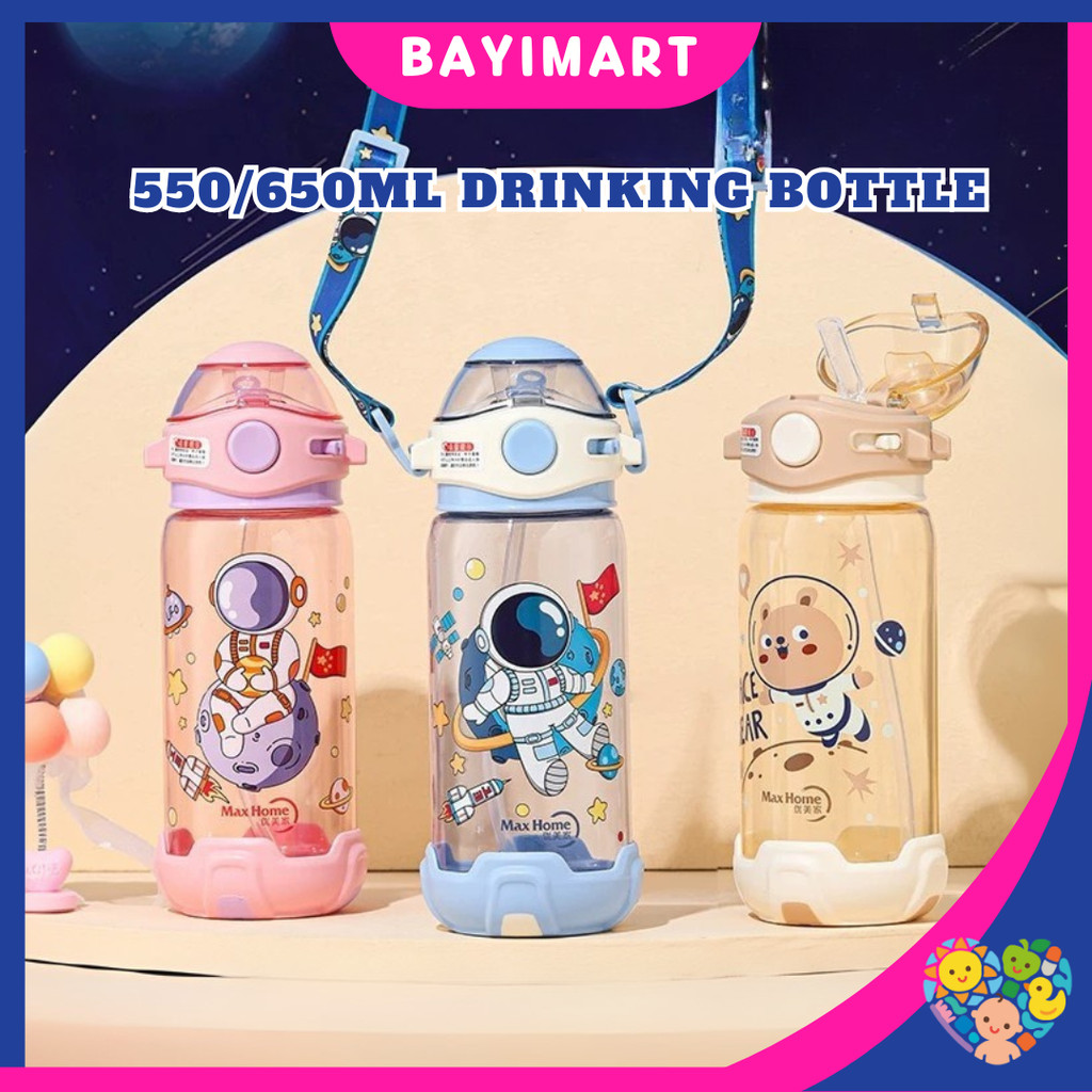550ml 650ml Water Bottle Kids With Lids Botol Air Budak Cute Drinking Bottle Kids Botol Air ...