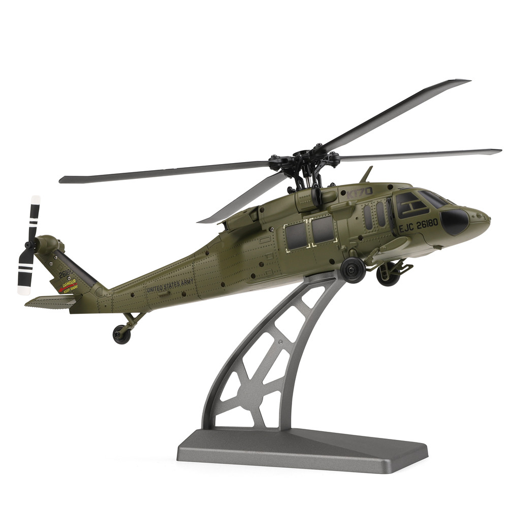 Wltoys K170 RC Helicopter UH-60L Black Hawk Dual Brushless 6-Axis Gyro ...
