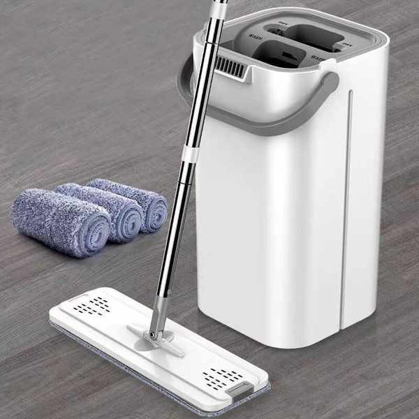 mop lantai spin mop lantai 抹地拖把 Mop bucket bersepadu isi rumah satu mop ...