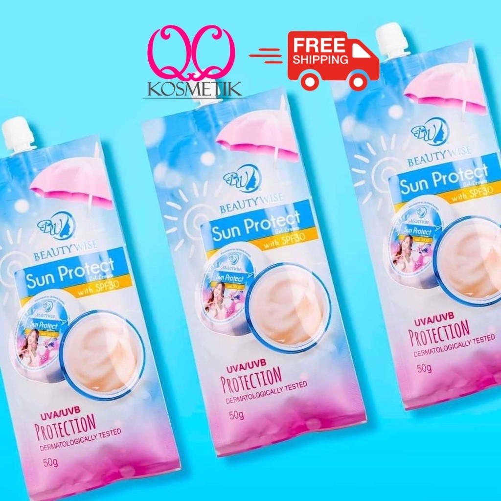 BEAUTY WISE Sunscreen Sunblock Sun Protect 50gm Refill Krim Cream ...