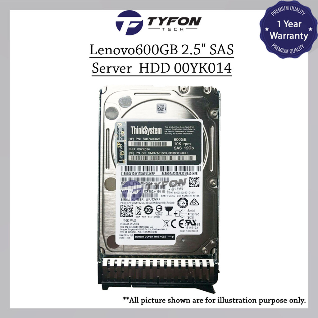 Lenovo ThinkSystem 600GB 2.5" SAS 12Gbps 10K Server Hard Disk Drive HDD ...