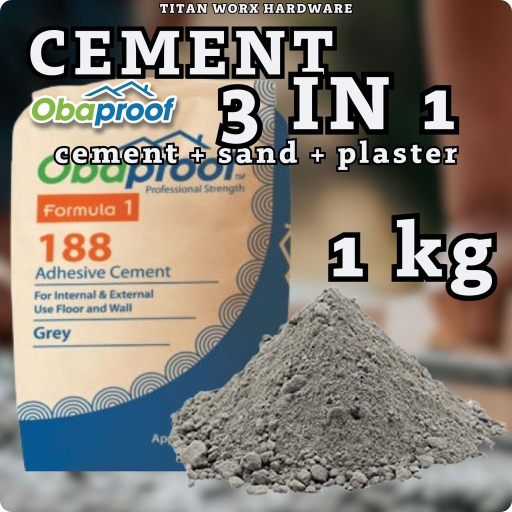 1KG / 3 in 1 Cement Ready Mix Simen Sedia Campur Pre Mix Plaster ...