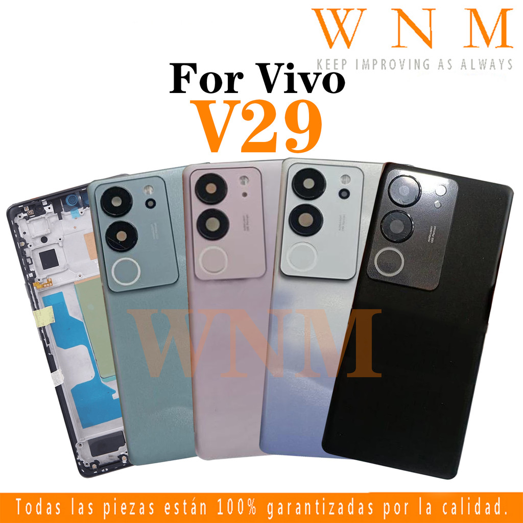 For Vivo V29 LCD Front Frame Bezel Back Battery Cover + Middle Frame ...