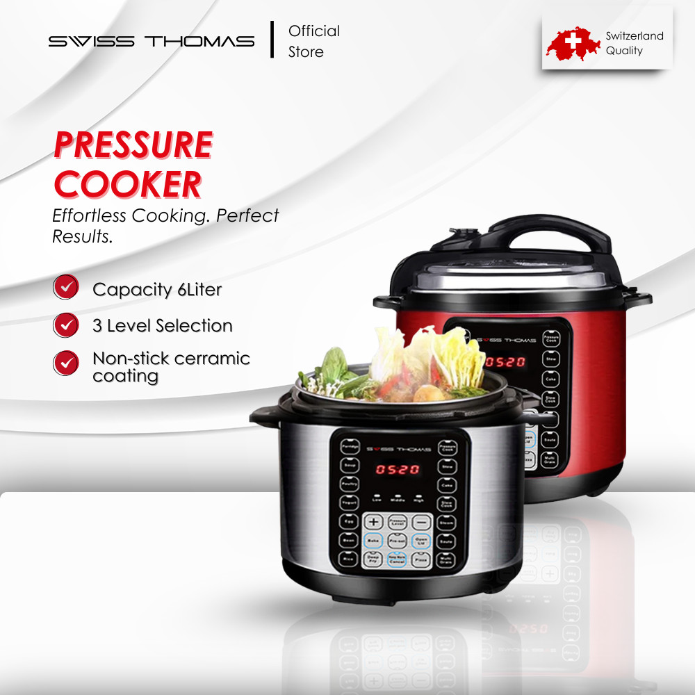 Swiss Official Electric Pressure Cooker Rice Cooker 18 Programmed Menu ...