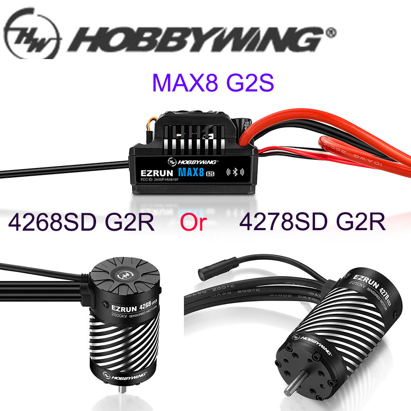 HOBBYWING EZRUN MAX8 G2S 160A ESC 4268 2500KV 4278 2250KV G2R Motor ...