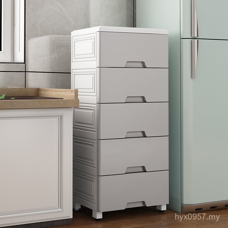 Locking Bathroom Cabinet Storage Cabinet Plastic Storage Box Gray 37cm ...