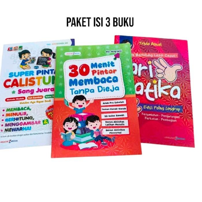 PACKAGE 3 SUPER SMART BOOKS CALISTUNG-JARIMATIKA-30 MINUTES SMART ...