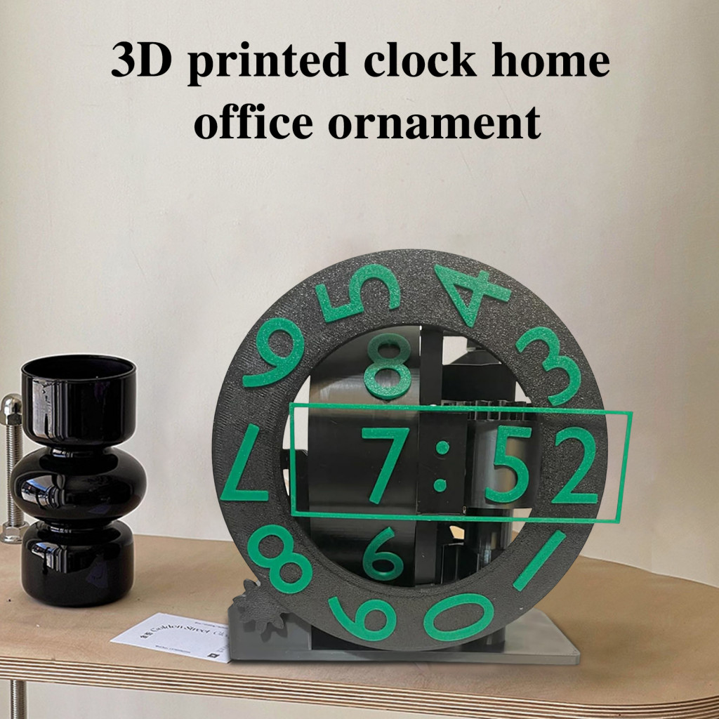Lingoer| 3d Printed Triaxial Clock Triaxial Clock Decoration Unique 3d ...