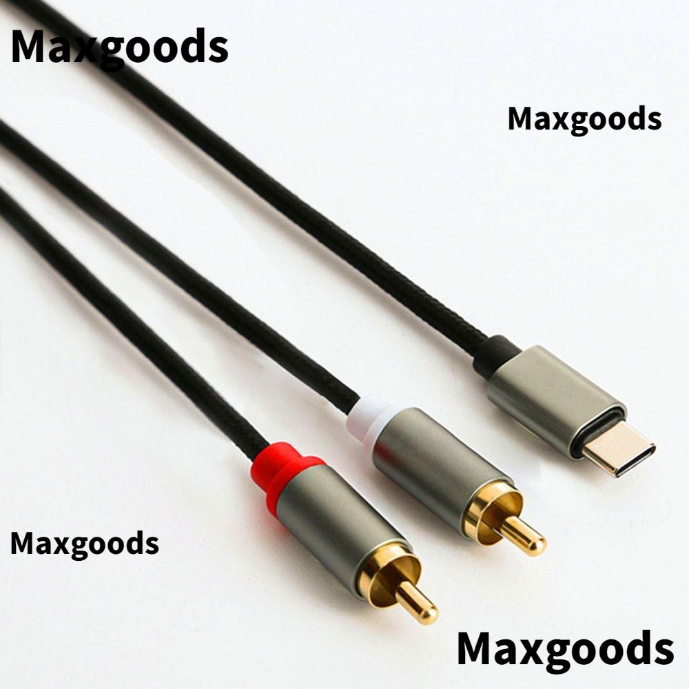 MAX Type C To 2 RCA USB C Audio Line Laptop Amplifier Aux Cord | Shopee ...
