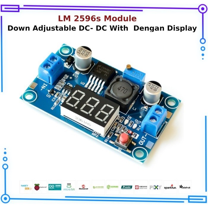 Gb99 LM2596s Adjustable Dc Step Down Module - LM2596 s With Display Voltage | Shopee Malaysia
