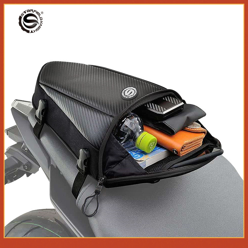 [HUNTER/HUNTER] Motorcycle Tail Bag Rear Seat Bag Cafe Racer Alforjas ...