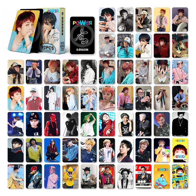 55-92pcs G-DRAGON POWER Lomo Cards GD BIGBANG Stickers Photocards KWON ...