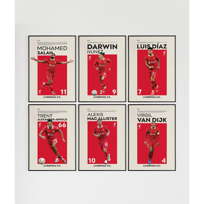 Liverpool Poster Gift Set of 6 Bundle, Liverpool Poster Set of 6 ...