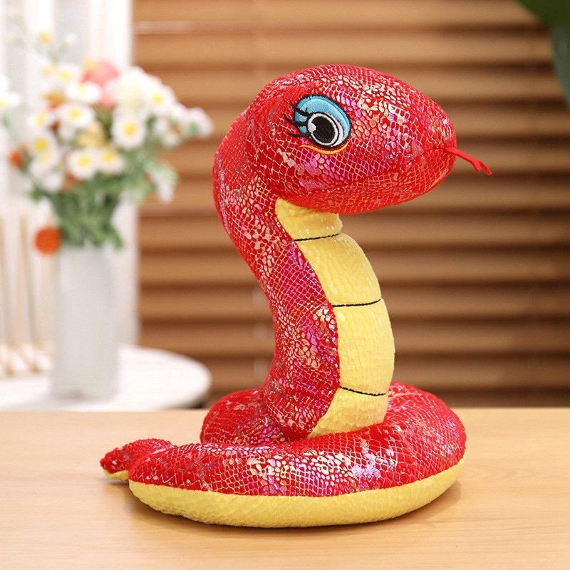 Cute Little Snake Doll Doll Cartoon Snake Plush Toy Year of the Snake ...
