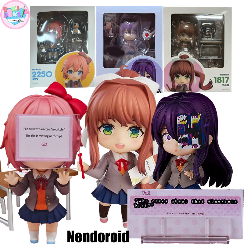 Doki Doki Literature Club Sayori Nendoroid Monika Yuri Action Figure Doki Doki Nendoroid Model ...