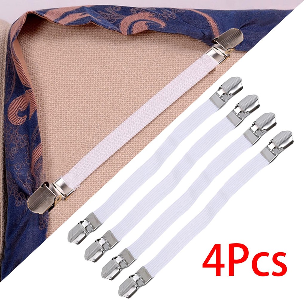 [uguuiya] 4pcs Elastic Ironing Board Cover Fastener Clip Bed Sheet ...