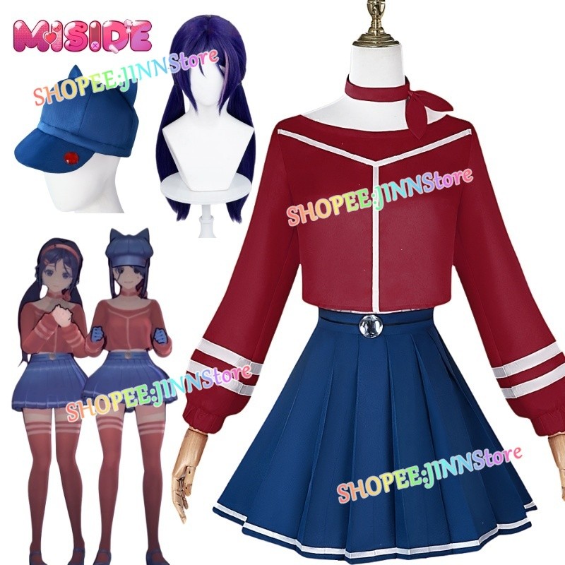 - JINN - MISIDE Mita Cosplay Costume Cap-Wearing Mita Dress&Wig Anime ...
