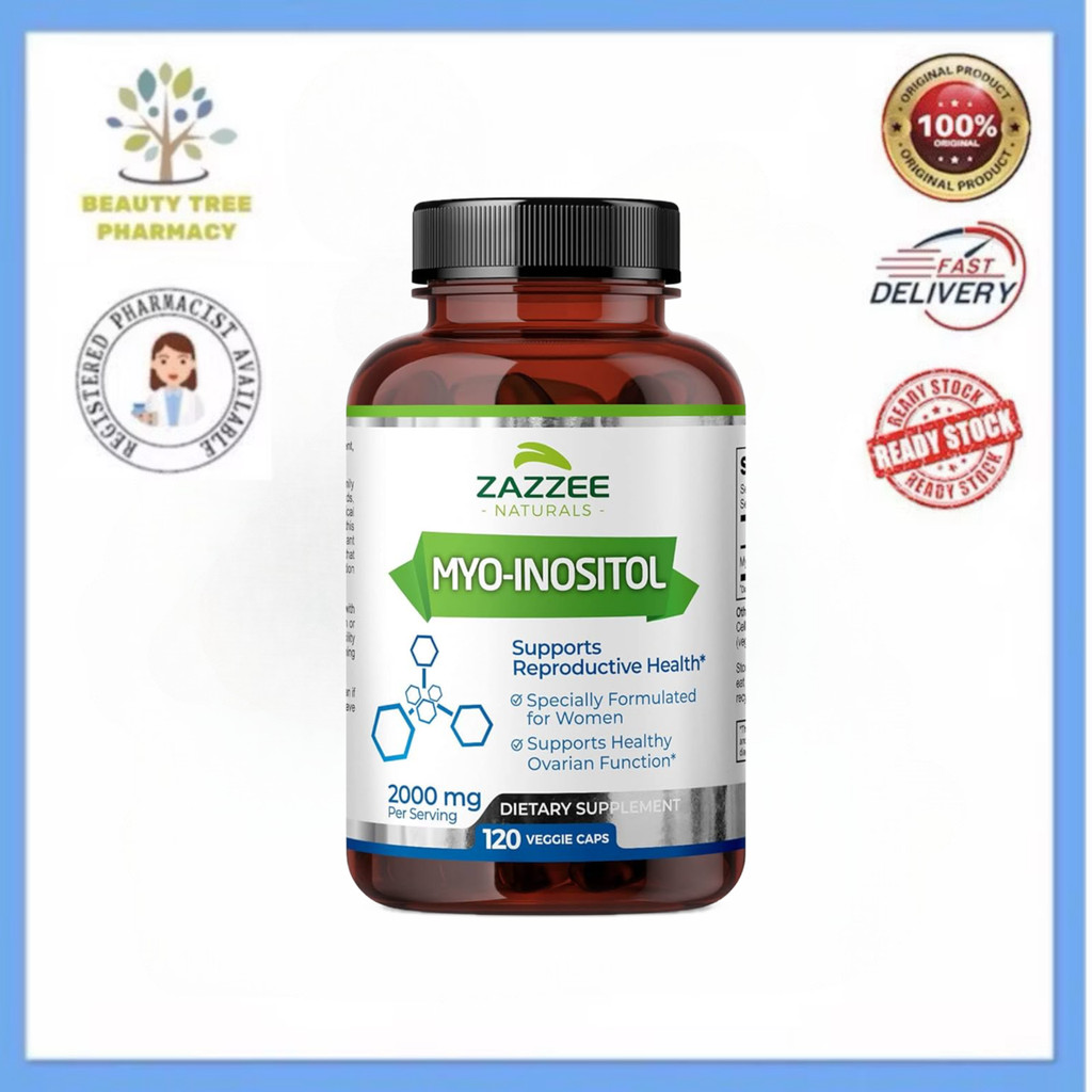 Zazzee Myo-Inositol 2000mg 120 Capsules | Shopee Malaysia
