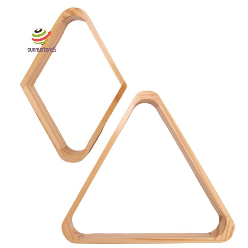 Wooden Billiard Ball Rack Billiard 8-Ball Triple-cornered Rack and 9 ...