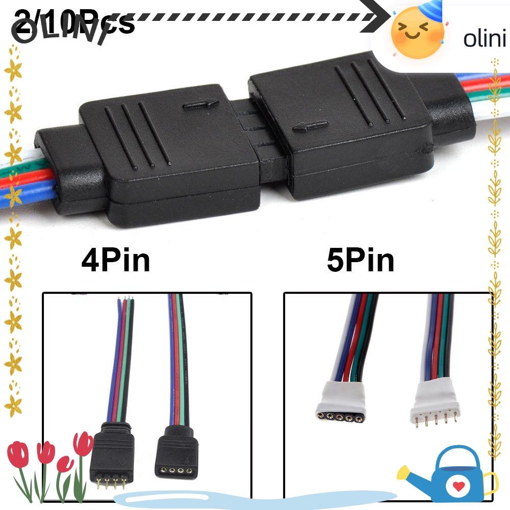OLINI 2/10 Pcs Male Female Connector RGBW Cable LED Strip Light Adapter ...