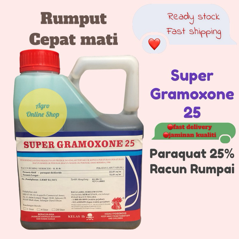 4L Racun Sentuh25%/Racun cepat berkesan/cepat mati/Racun Lalang&rumput ...