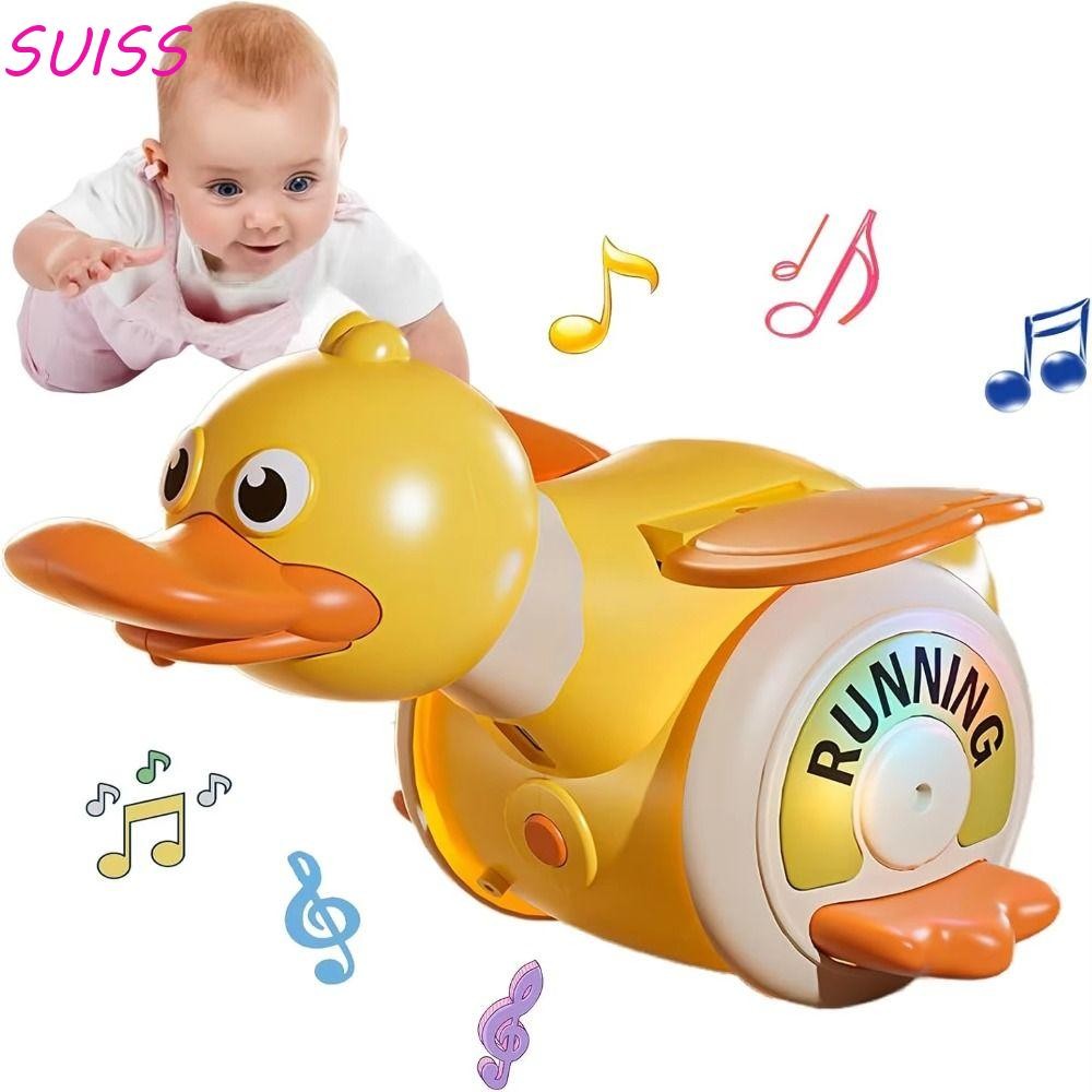 SUISS Electric Duck Musical Toy, Plastic Simulation Rotating Foraging ...