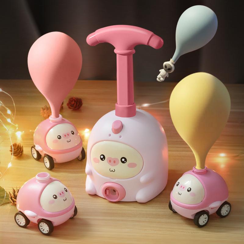 Flying Aerodynamic Balloon Car Piggy Launch Table Flying Balloon Girl ...