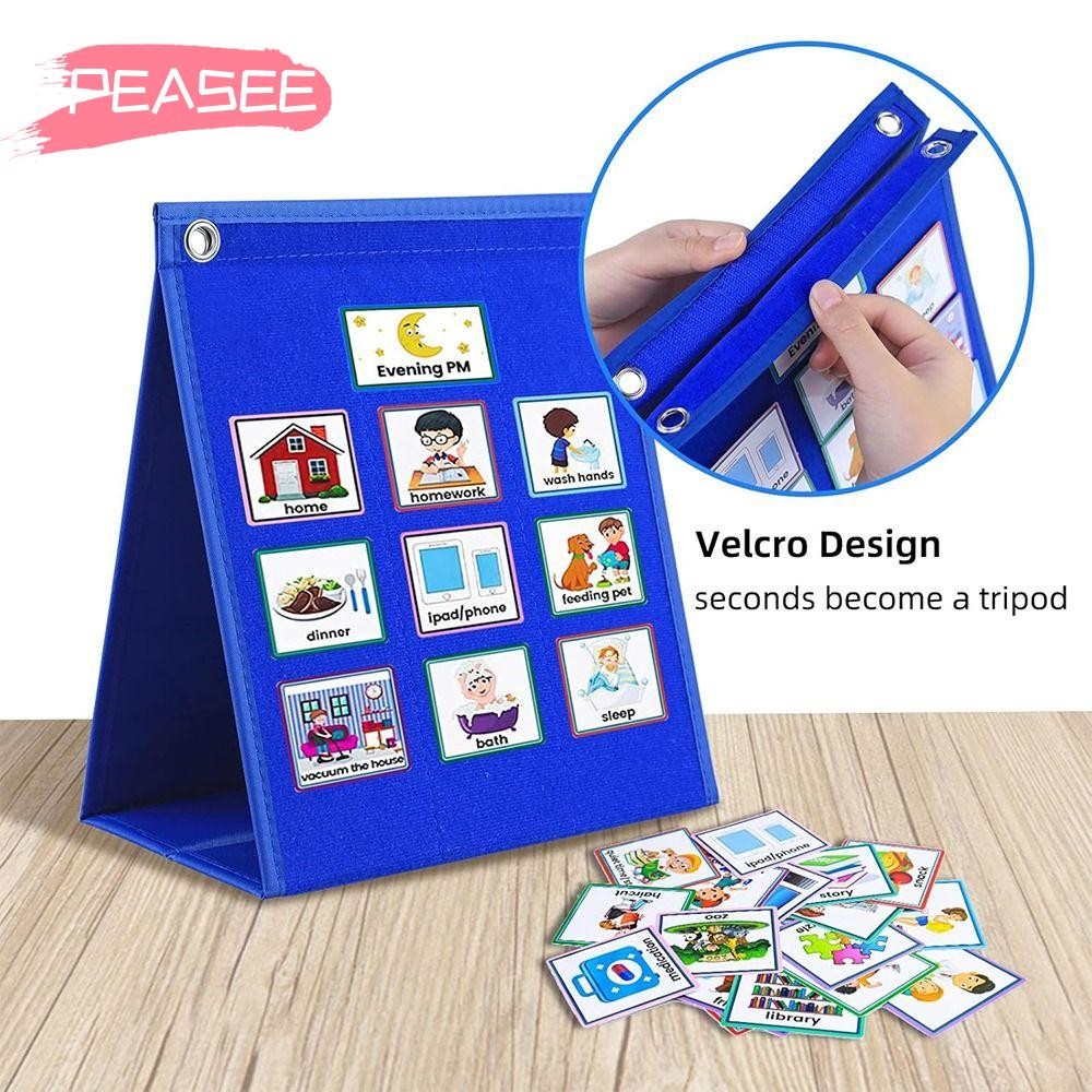 [PEASEE] Visual Schedule, Children Autism Learning Materials Foldable ...