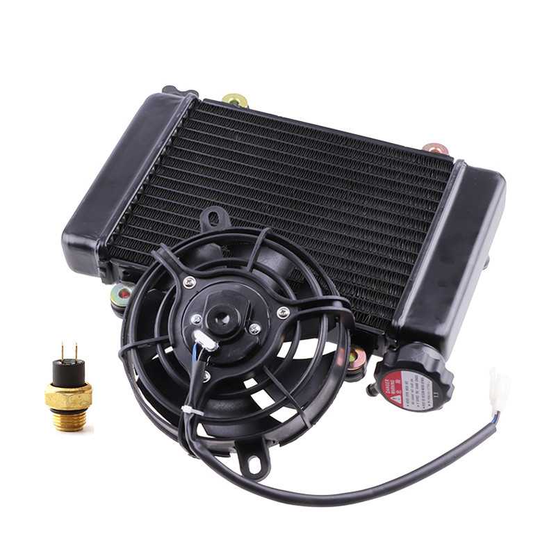 Radiator Cooler Water Tank With 5" Electrofan For 150cc 200cc 250cc ...