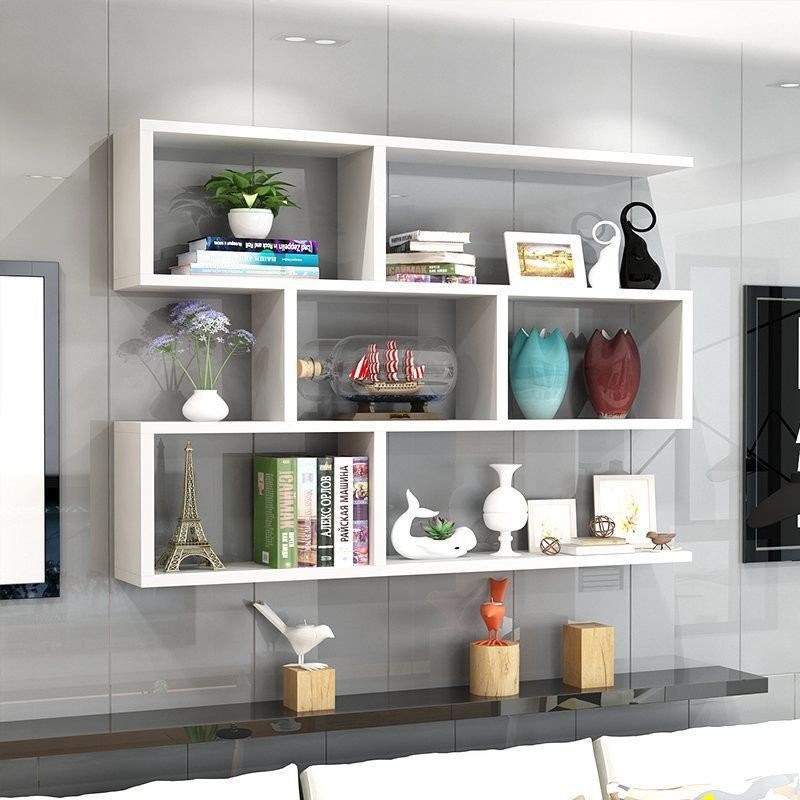 Wall Decoration Rack Wall Bedroom Study Simple Shelf Shelf Bookshelf ...