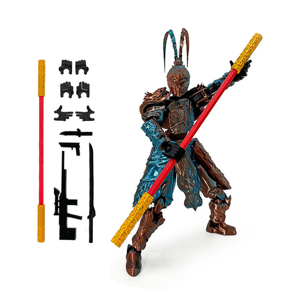 yakhsu| Monkey King Toy Poseable Monkey King Toy 3d Printed Monkey King ...