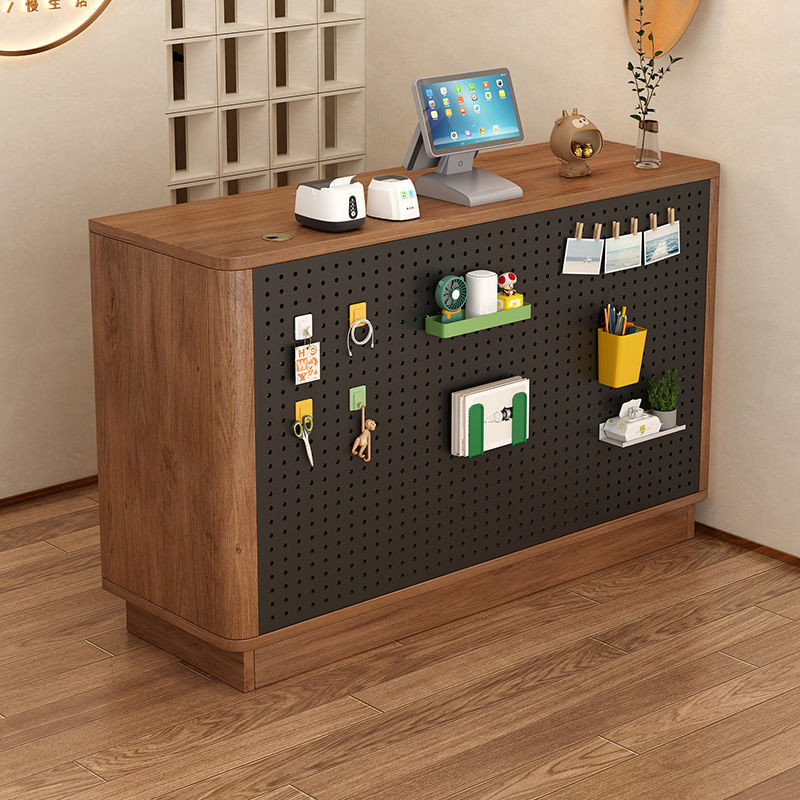 4 Colour BLACK Cashier Counter Table Commercial Reception Wooden Desk ...