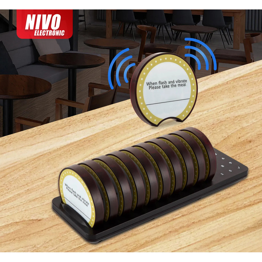 1PC Pager - Restaurant Coaster Pager Guest Call Wireless Paging Queuing ...