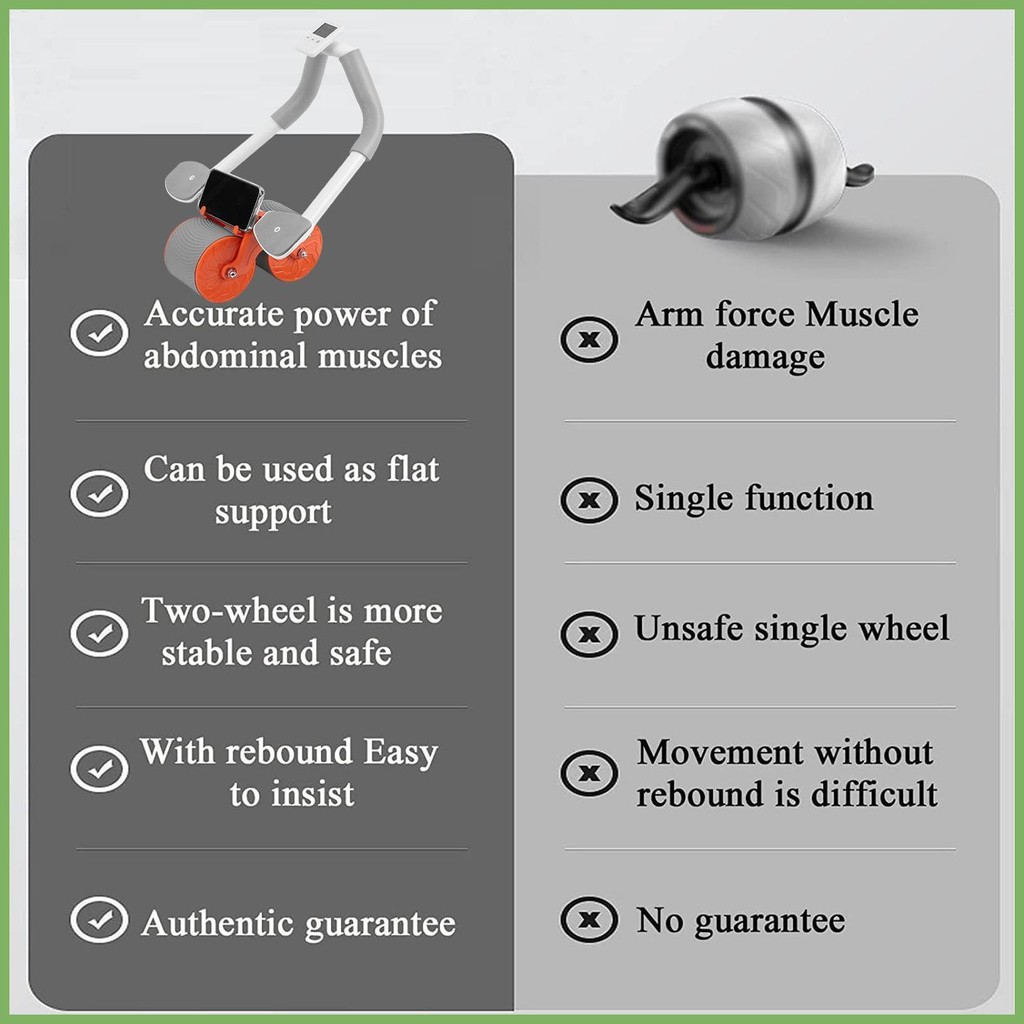 Abdominal Wheel Abdominal Exercise Wheel with Elbow Support Automatic ...