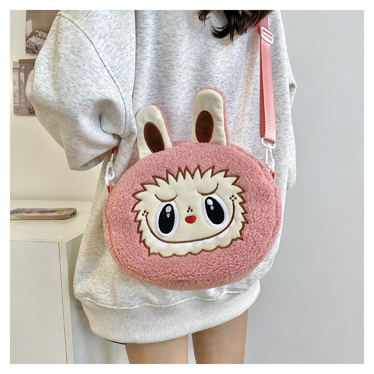 LABUBU Crossbody Bag Popmart Cartoon Backpack Doll Composite Plush Bag Labubu Kids Bag Girl Gift ...