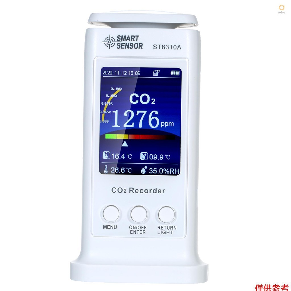 SMART SENSOR LCD CO2 Monitor Carbon Dioxide Tester Multifunctional Air ...