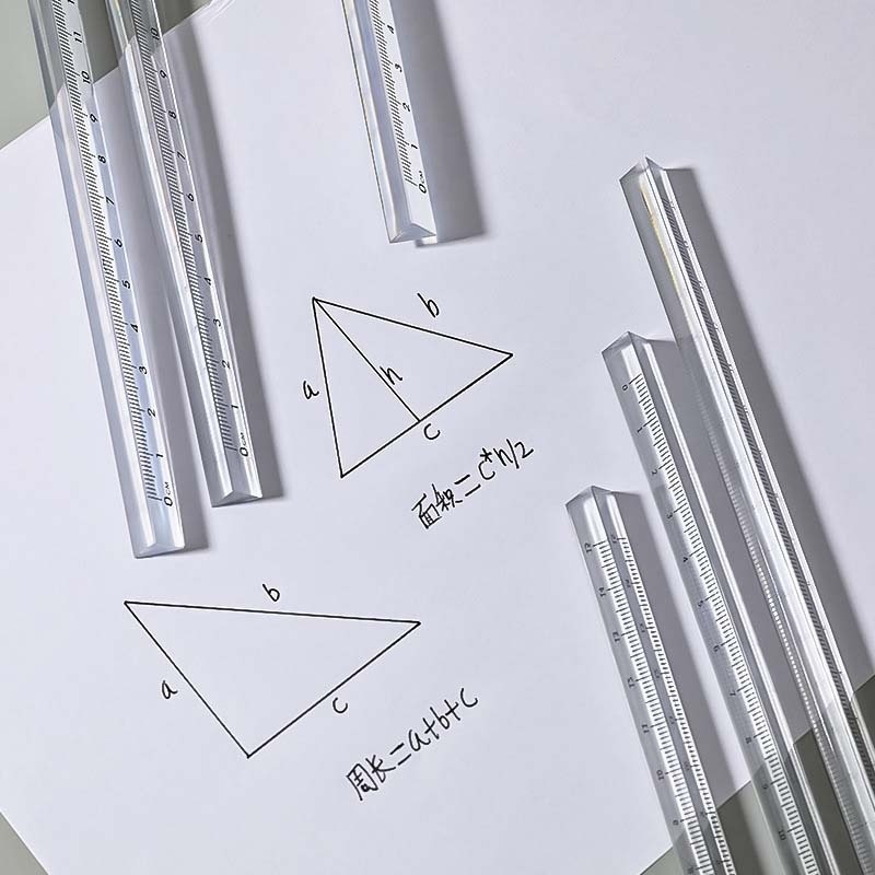 Simple ins Transparent Triangle Ruler 20cm Student Triangle Ruler Exam ...