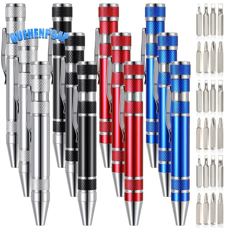 12 Pieces Pen Screwdriver Gifts Multitool Handy Tool Eight in One ...