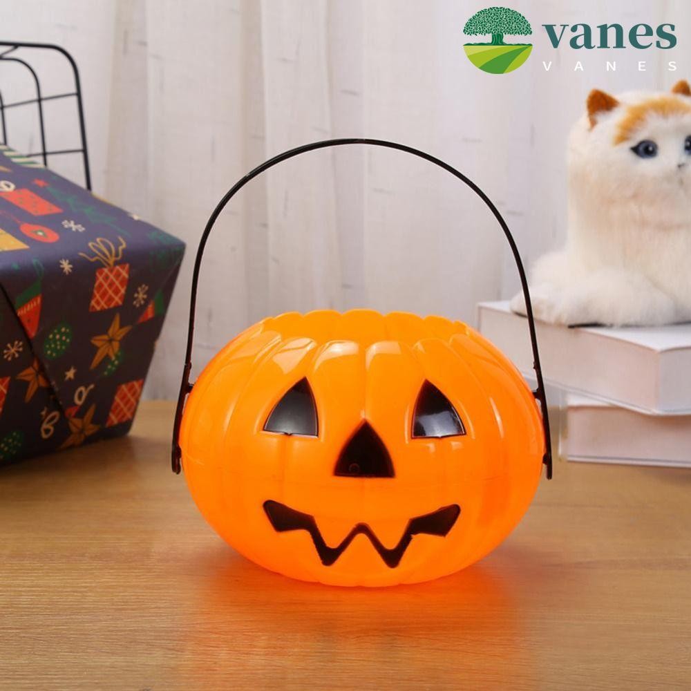 VANES Mini Pumpkin Handheld Bucket, With Handle Halloween Halloween ...